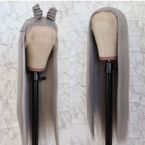 Hair | Grey Long Straight Lace Front Wig | Poshmark